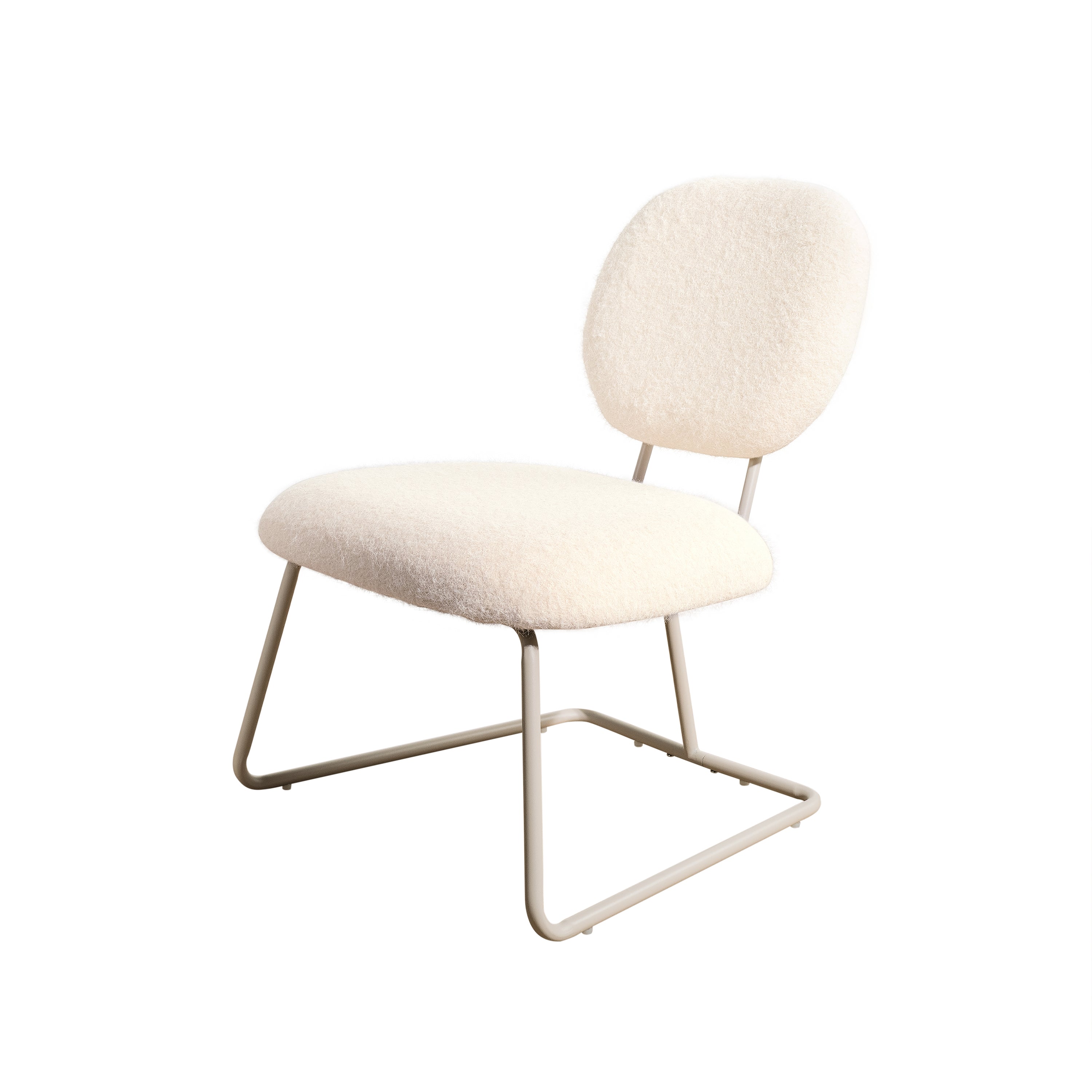 Art Leon Modern Accent Chair with Boucle Upholstery, Armless Design