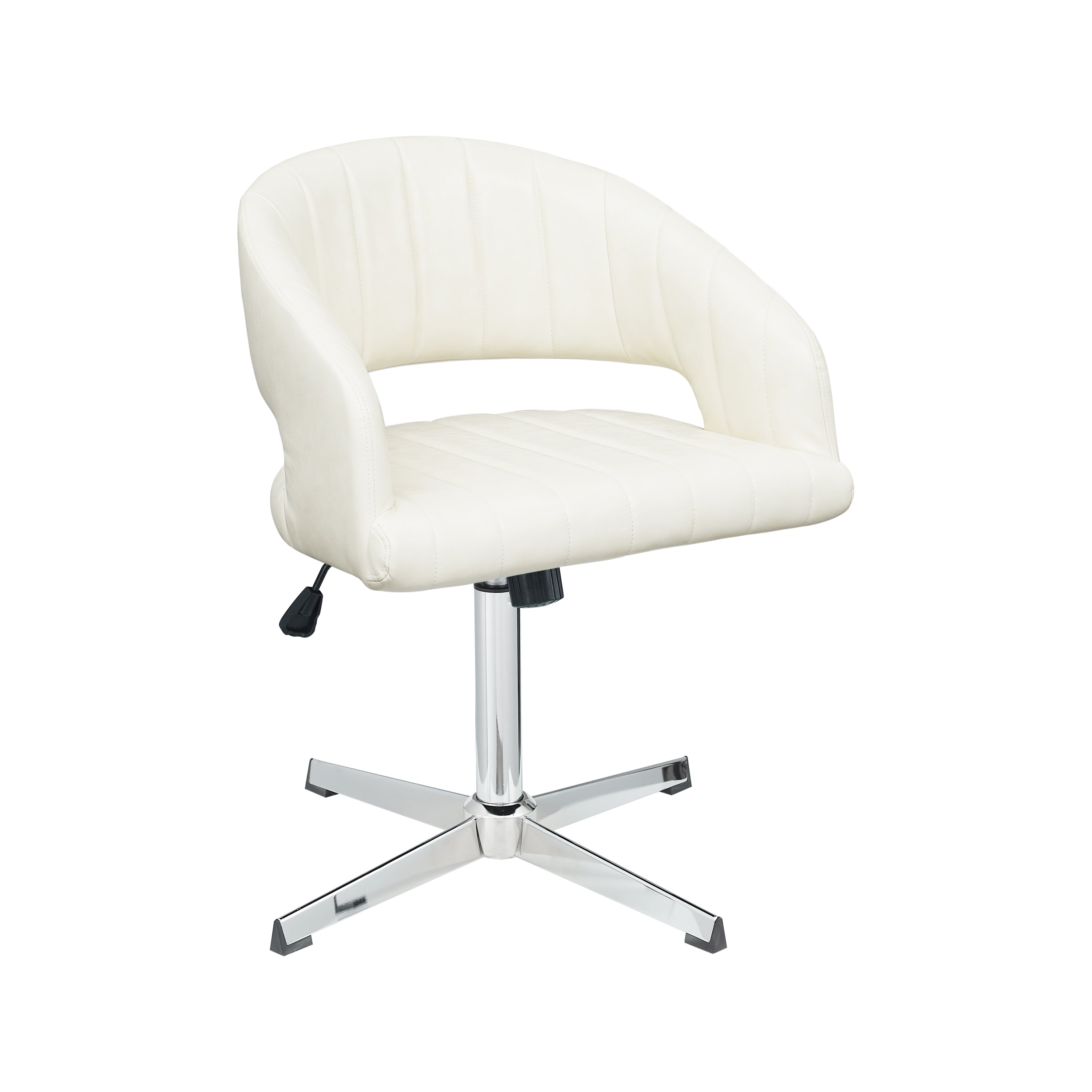 Art Leon Swivel Accent Office Chair with PU Seating & Chrome Base ...