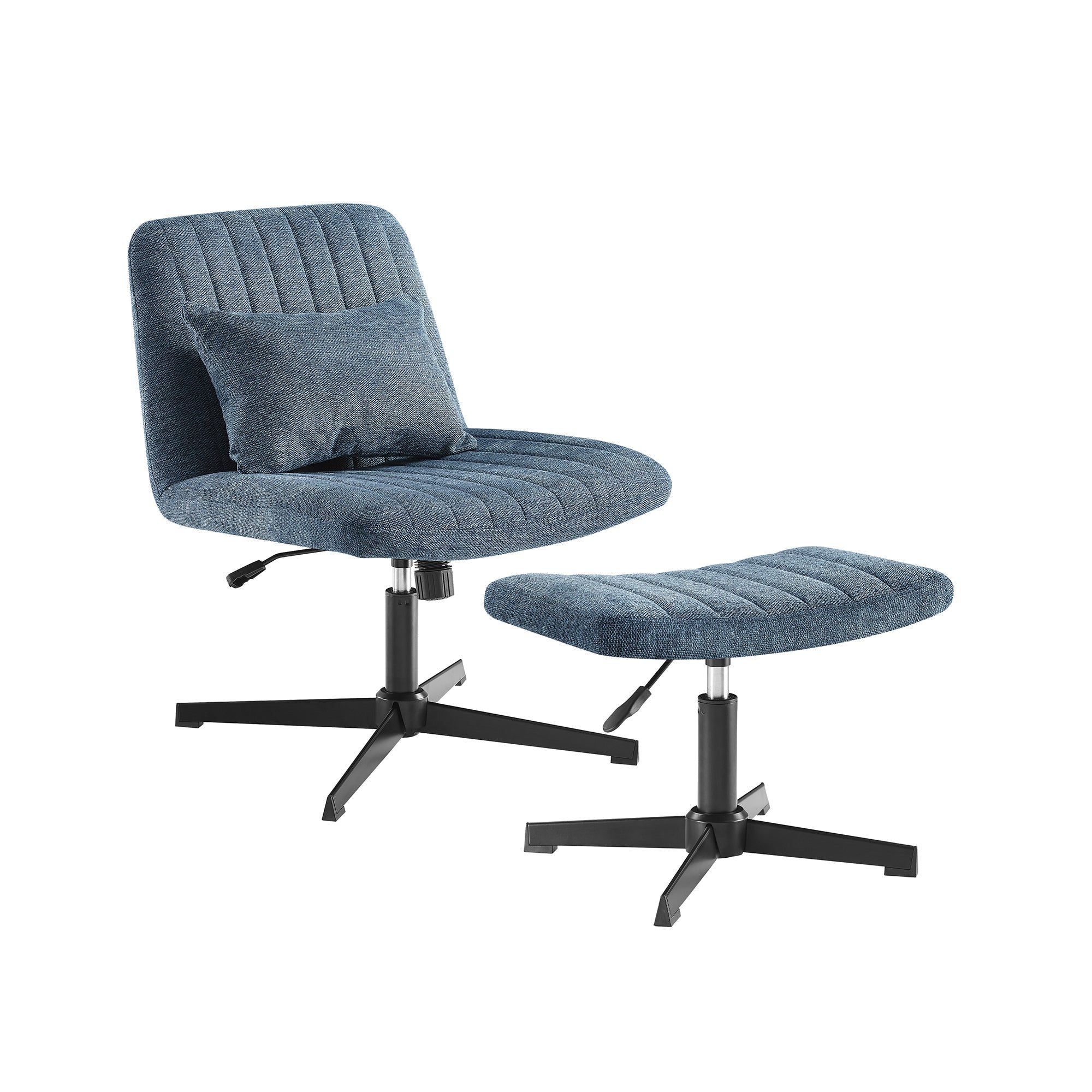[Resale] Art Leon Swivel Accent Chair with Ottoman, Linen