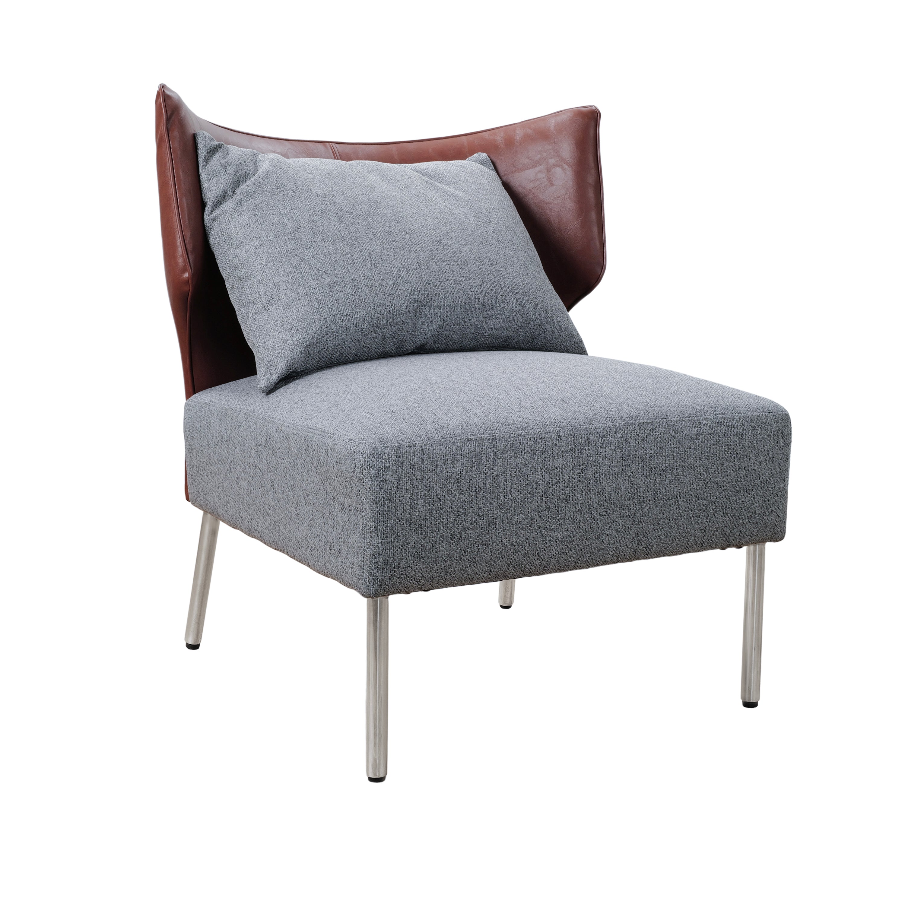 Art Leon Accent Barrel Chair With Removable Back Cushion, Thicken Seat