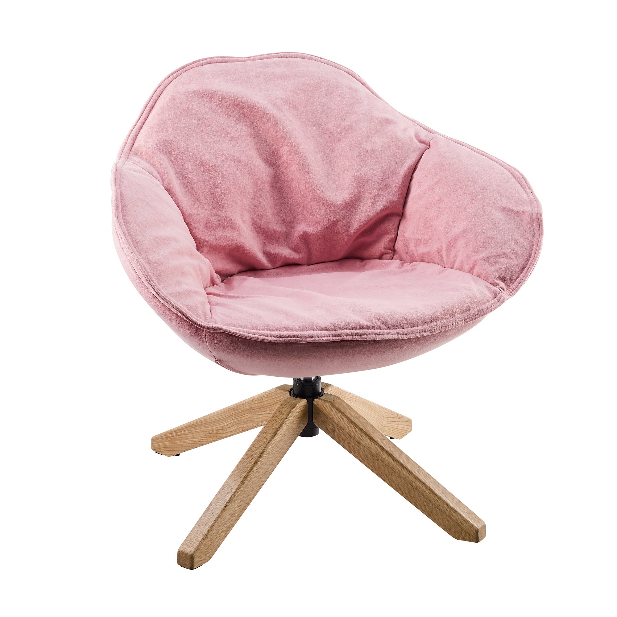 Art Leon Swivel Accent Chair,Oak Wood Leg